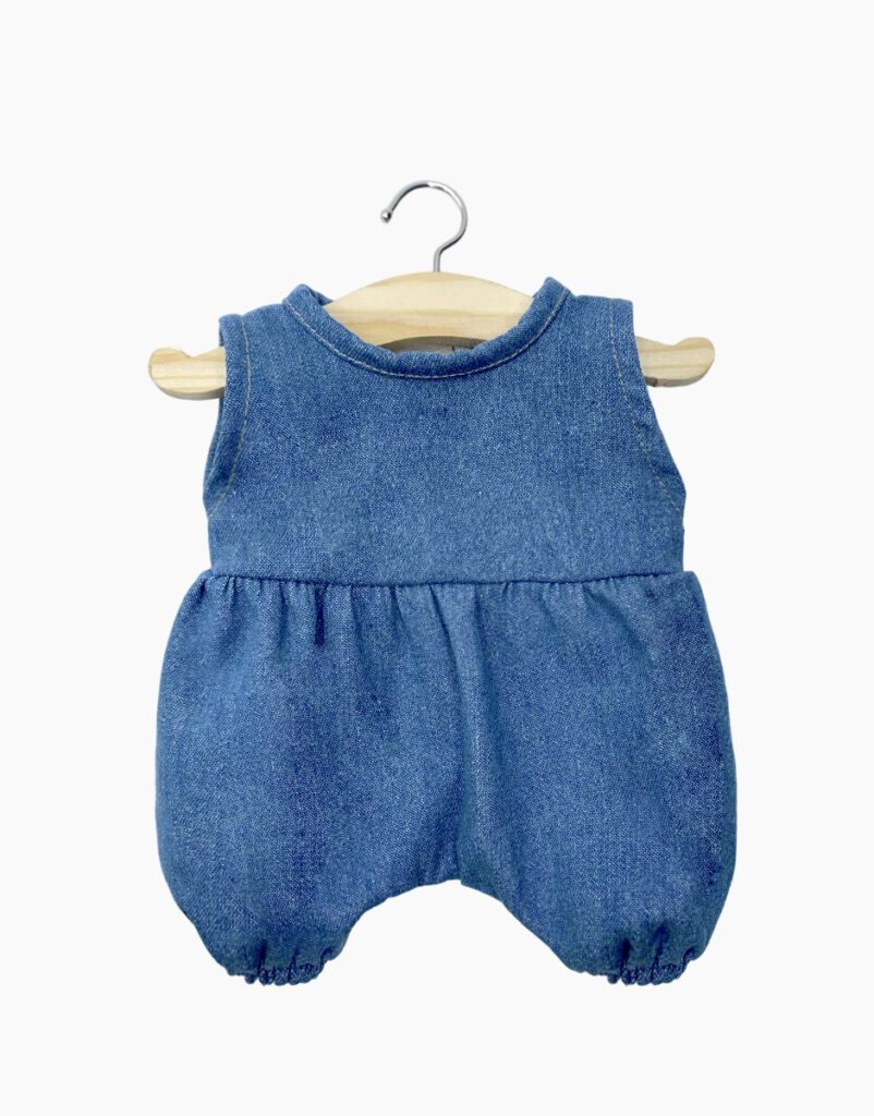 Minikane | Barboteuse Noa en jean clair